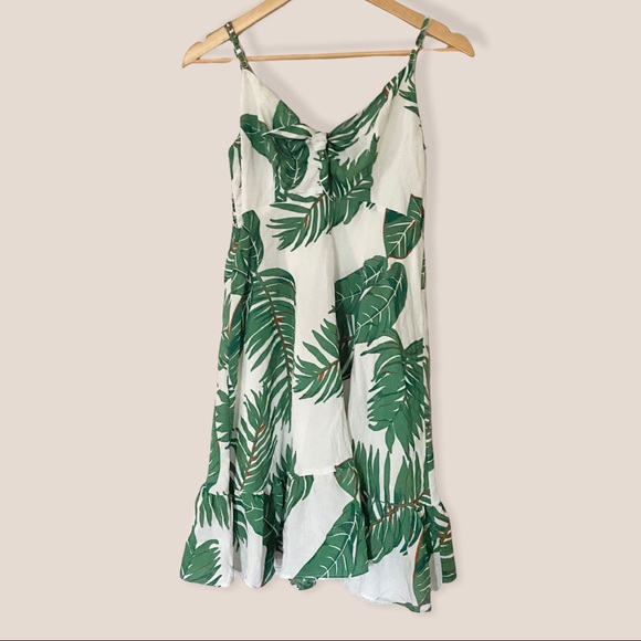 Aakaa | Dresses | Aakaa Tropical Leaf Print Flare Dress | Poshmark